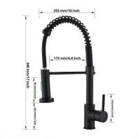 China Stainless Steel Spring Kitchen Faucet Restaurant Sink Sprayer Hot And Cold Water for sale