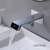 China Digital Brushed Aluminum Faucets Concealed Basin Tap In Wall for sale