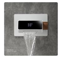 China Digital Brushed Aluminum Faucets Concealed Basin Tap In Wall for sale