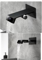 China Digital Brushed Aluminum Faucets Concealed Basin Tap In Wall for sale