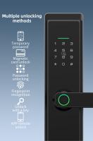 China Indoor Fingerprint Door Lock Keyless Entry with TUYA App Control Auto Lock Fingerprint Smart Door Lock for sale