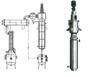 China Wiped Vacuum Thin Film Evaporator Concentration Evaporation Equipment 304 316l Distillation System for sale