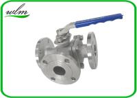 China DIN32676 Manual 3 Way Ball Valve For Hygienic Pipeline for sale