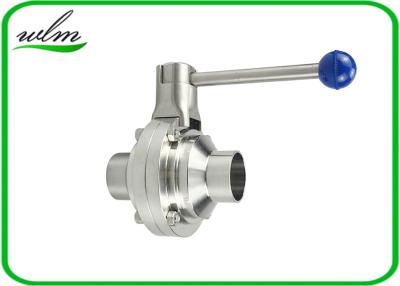China Aluminum Sanitary Butterfly Type Ball Valve Detachable 3 Way Sanitary Valve for sale