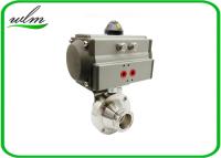China Aluminum Sanitary Butterfly Type Ball Valve Detachable 3 Way Sanitary Valve for sale
