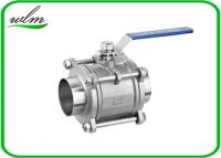 China Portable Sanitary Full Port Ball Valve , Stainless Steel Ball Valve For Food Industry Piping System for sale