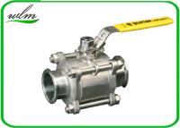 China Sanitary Manual Ball Valve , Three Piece Encapsulated Hygienic Ball Valves for sale