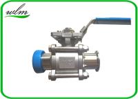 China Sanitary Manual Ball Valve , Three Piece Encapsulated Hygienic Ball Valves for sale
