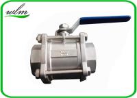China Sanitary Manual Ball Valve , Three Piece Encapsulated Hygienic Ball Valves for sale