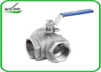 China SS304 316L Stainless Steel Sanitary Manual Three Way Ball Valves for Hygienic Pipeline Applications for sale