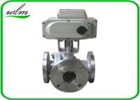 China Light Weight Sanitary Ball Valves Aluminum Pneumatic Actuator , Flanged Connection End for sale
