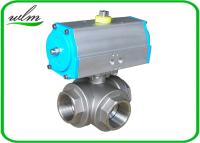 China Food Grade 3 Way Sanitary Ball Valves  Male / Female Thread , Floating Ball Core Structure for sale