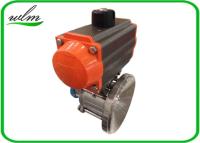 China Hygienic Weld Clamp Flange Thread Tank Bottom Ball Valve With Aluminum Pneumatic Actuator for sale