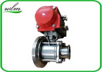 China Hygienic Weld Clamp Flange Thread Tank Bottom Ball Valve With Aluminum Pneumatic Actuator for sale