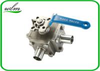 China Sanitary Full Bore Ball Valve Clamp / Thread / Weld / Flange 3 Way , Non Retention for sale