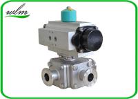 China Sanitary Full Bore Ball Valve Clamp / Thread / Weld / Flange 3 Way , Non Retention for sale