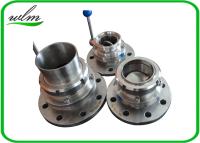 China Manual Sanitary Butterfly Valves Square Or Round Flange For Wine Tanks for sale