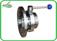 China Manual Sanitary Butterfly Valves Square Or Round Flange For Wine Tanks for sale