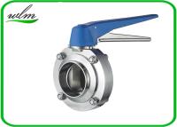 China Multiple Position Sanitary Manual Butterfly Valves with Plastic Gripper Handle for sale