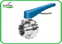 China Multiple Position Sanitary Manual Butterfly Valves with Plastic Gripper Handle for sale