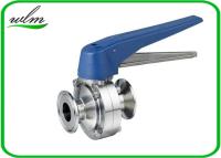 China Multiple Position Sanitary Manual Butterfly Valves with Plastic Gripper Handle for sale
