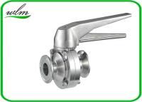 China Multiple Position Gripper Sanitary Butterfly Valve Adjustable ISO / DIN Connection Ends for sale