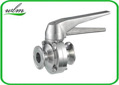 China Multiple Position Gripper Sanitary Butterfly Valve Adjustable ISO / DIN Connection Ends for sale