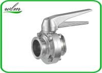 China Multiple Position Gripper Sanitary Butterfly Valve Adjustable ISO / DIN Connection Ends for sale