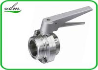 China Multiple Position Gripper Sanitary Butterfly Valve Adjustable ISO / DIN Connection Ends for sale