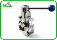 China Butt Welded Sanitary Butterfly Valve For High Temperature Pipe System for sale