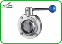 China Butt Welded Sanitary Butterfly Valve For High Temperature Pipe System for sale