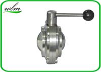 China Butt Welded Sanitary Butterfly Valve For High Temperature Pipe System for sale