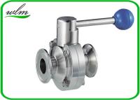 China Quick Install Tri Clamp Butterfly Valve For Wine Industries , ISO / DIN / BS Approved for sale