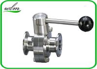 China Quick Install Tri Clamp Butterfly Valve For Wine Industries , ISO / DIN / BS Approved for sale