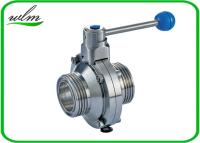 China Hygienic Grade Stainless Steel Butterfly Valve , Male Or Female Thread Butterfly Valves for sale