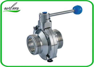 China Hygienic Grade Stainless Steel Butterfly Valve , Male Or Female Thread Butterfly Valves for sale