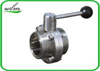 China Hygienic Grade Stainless Steel Butterfly Valve , Male Or Female Thread Butterfly Valves for sale