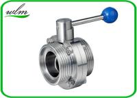 China Hygienic Grade Stainless Steel Butterfly Valve , Male Or Female Thread Butterfly Valves for sale
