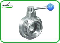 China Hygienic Grade Stainless Steel Butterfly Valve , Male Or Female Thread Butterfly Valves for sale