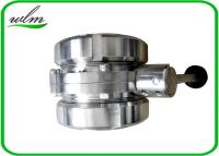 China Sanitary Hygienic Pull Rod Manual Butterfly Valves With Union Connection Ends for sale