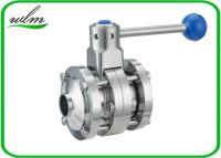 China Three Pieces Welded Hygienic Butterfly Valves , Stainless Butterfly Valve for sale