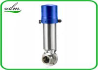 China Hygienic Pneumatic Sanitary Stainless Steel Butterfly Valve With Intelligent Automation Control Unit for sale