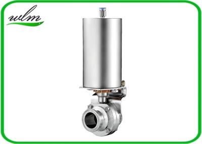 China Tri Clamp Sanitary Butterfly Valve With EP Finished Surface , Spring Return Actuation for sale