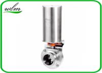 China Tri Clamp Sanitary Butterfly Valve With EP Finished Surface , Spring Return Actuation for sale