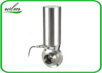China ASME BPE Butt Welded Butterfly Valve SS Pneumatic Actuator Powered , Double Acting for sale