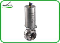 China Pneumatic Male Threaded Sanitary Butterfly Valve With Stainless Steel Actuator for sale