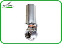 China Pneumatic Male Threaded Sanitary Butterfly Valve With Stainless Steel Actuator for sale