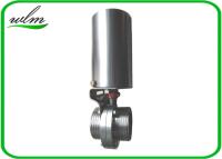 China Pneumatic Male Threaded Sanitary Butterfly Valve With Stainless Steel Actuator for sale