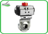 China Professional Sanitary Butterfly Valve , Stainless Steel Butterfly Valve Weld Connection End for sale