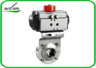 China Professional Sanitary Butterfly Valve , Stainless Steel Butterfly Valve Weld Connection End for sale